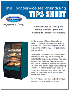Foodservice Merchandising Tips Sheet